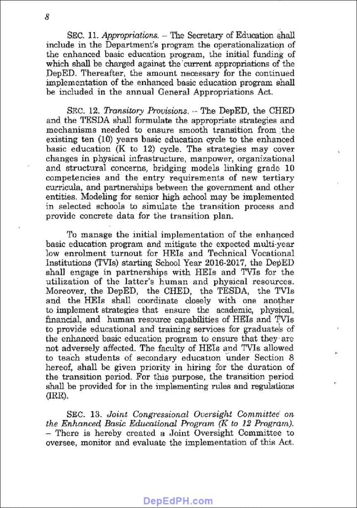 Republic Act 10533: Enhanced Basic Education Act of 2013 | DepEd PH