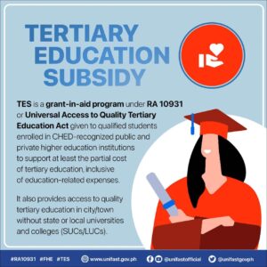 Tertiary Education Subsidy (TES) Program for Filipino Students | DepEd PH