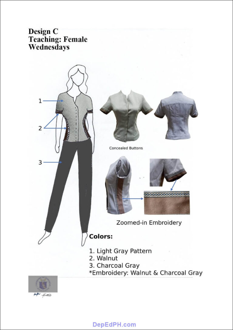 DepEd Uniforms for Male and Female Teaching and Non-Teaching Personnel ...
