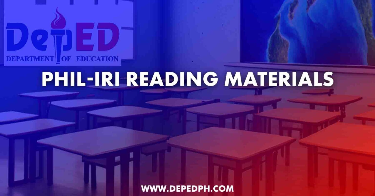 Phil-IRI Reading Materials: What to Expect | DepEd PH