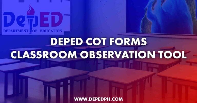 DepEd COT Forms – Classroom Observation Tool | DepEd PH